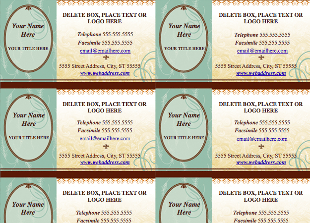 Trendy Eclectic Business Card Template | Free iWork Templates