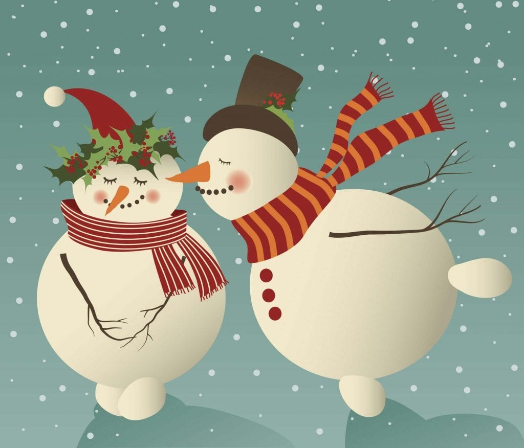 Kissing Snowman Pages Christmas Card Template | Free iWork Templates