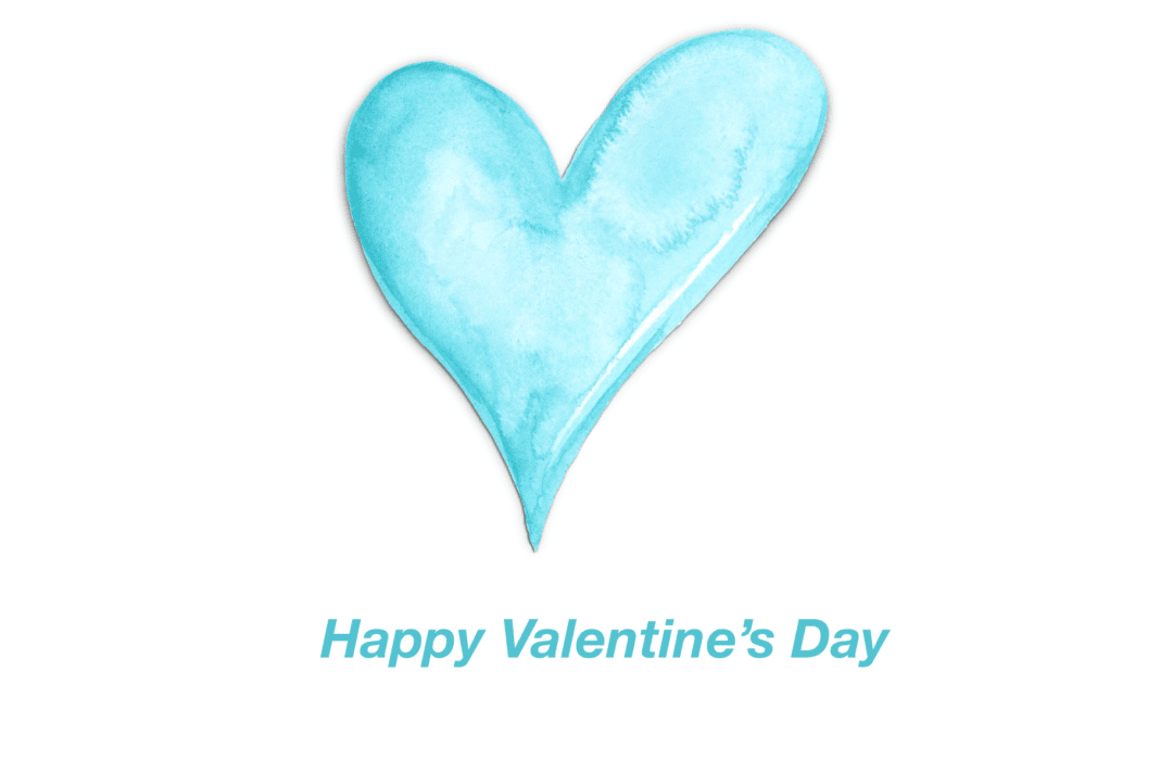 Blue Watercolor Heart Valentine's Day Card Template | Free iWork Templates