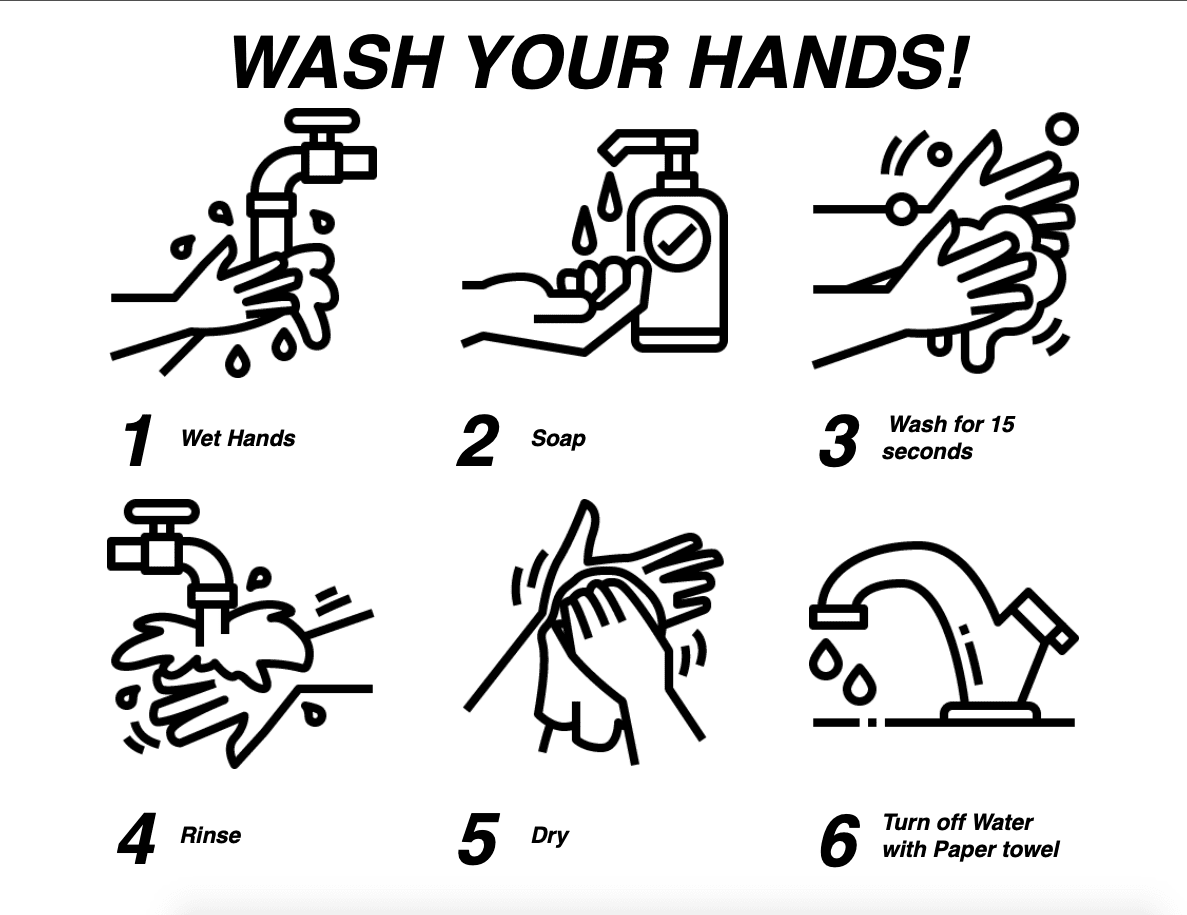 Hand Washing Poster for Pages | Free iWork Templates